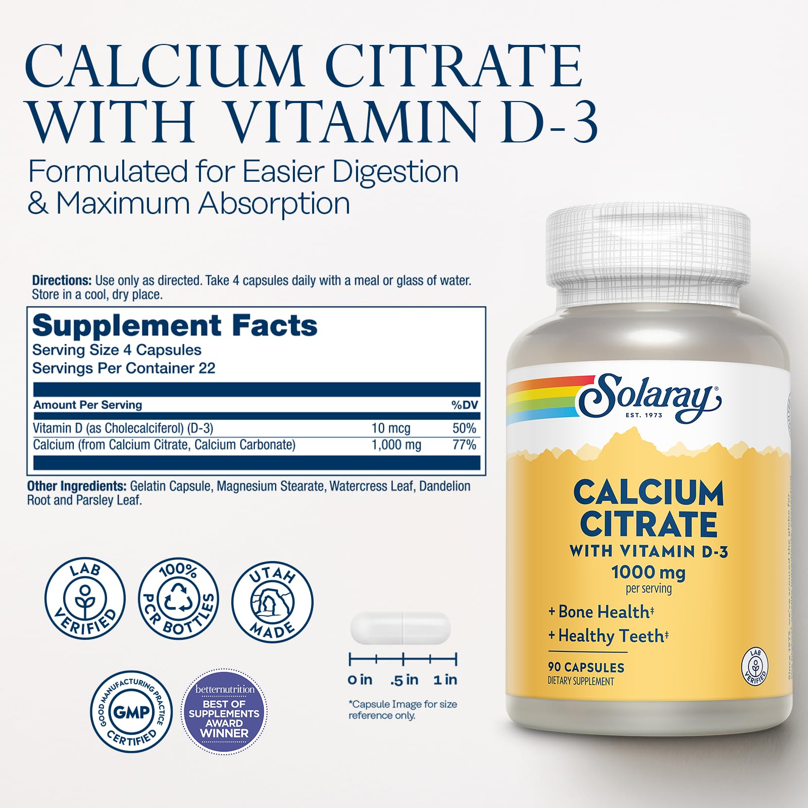1000 mg calcium supplement for strong bones