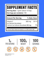 1000 mg calcium supplement powder