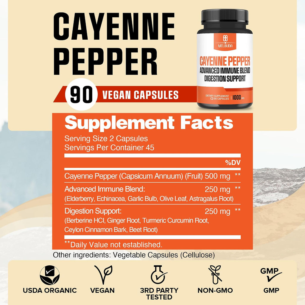 1000 mg cayenne pepper supplement
