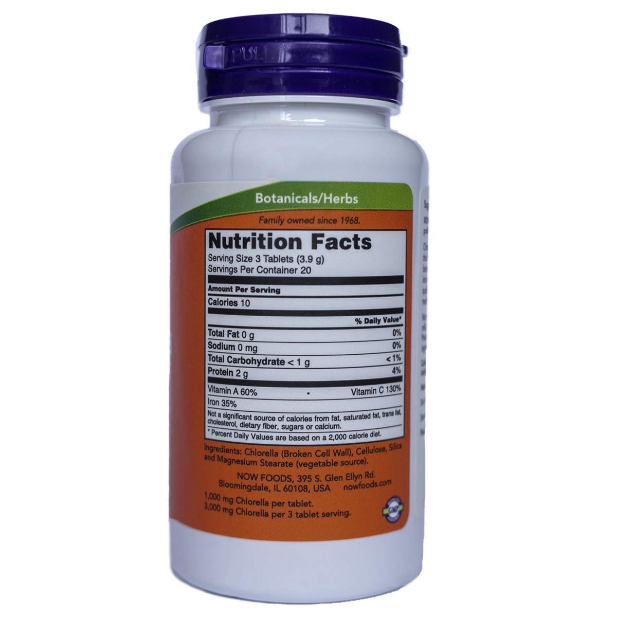 1000 mg chlorella for energy boost