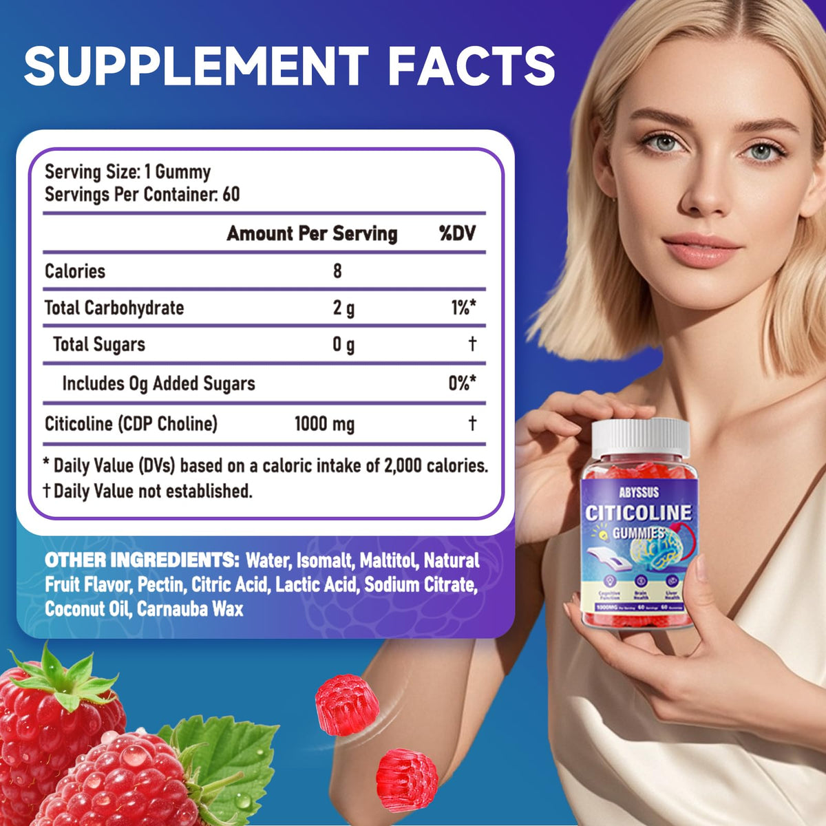 1000 mg Citicoline for brain health