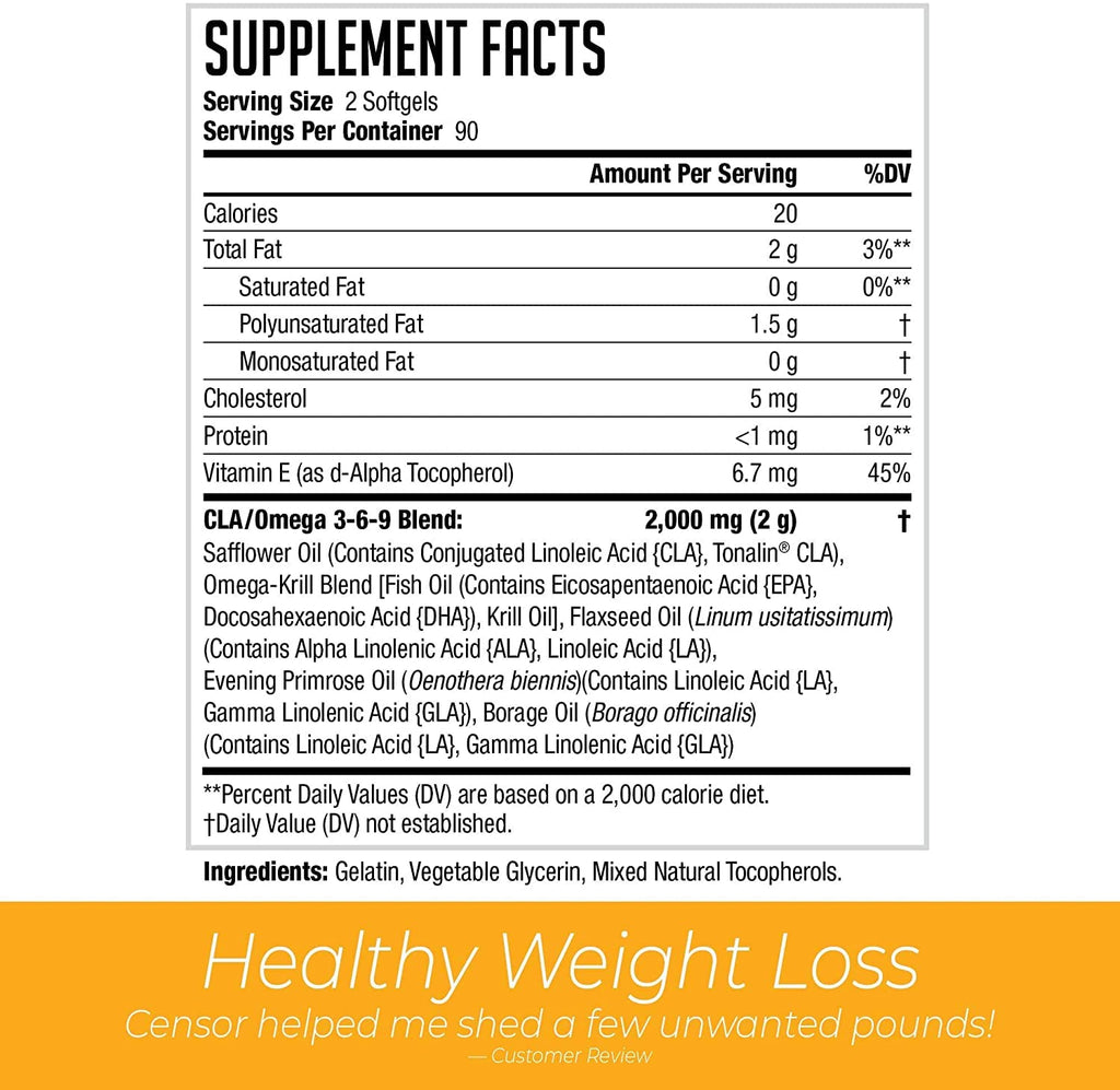 1000 mg CLA body toner softgels