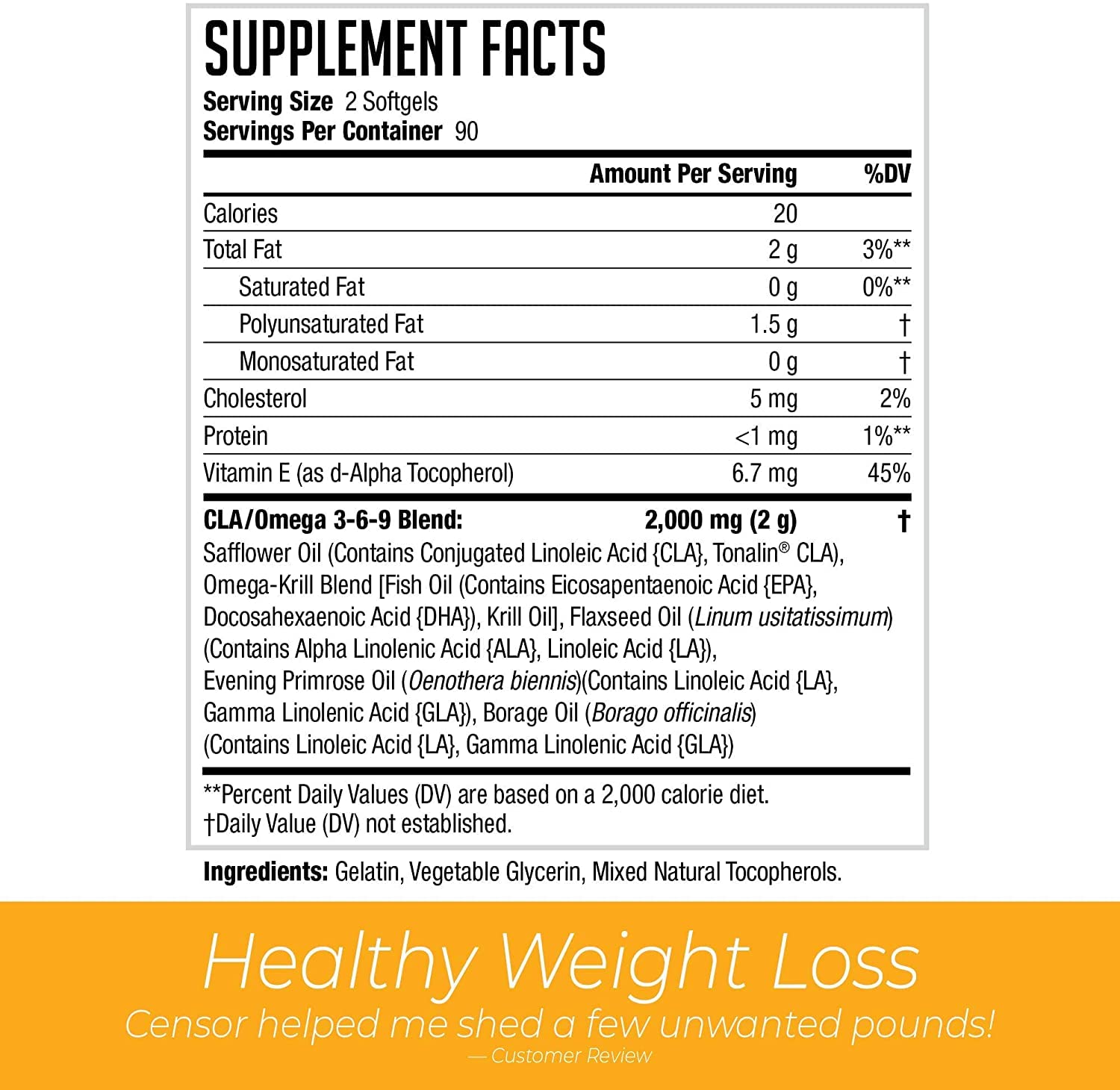 1000 mg CLA body toner softgels