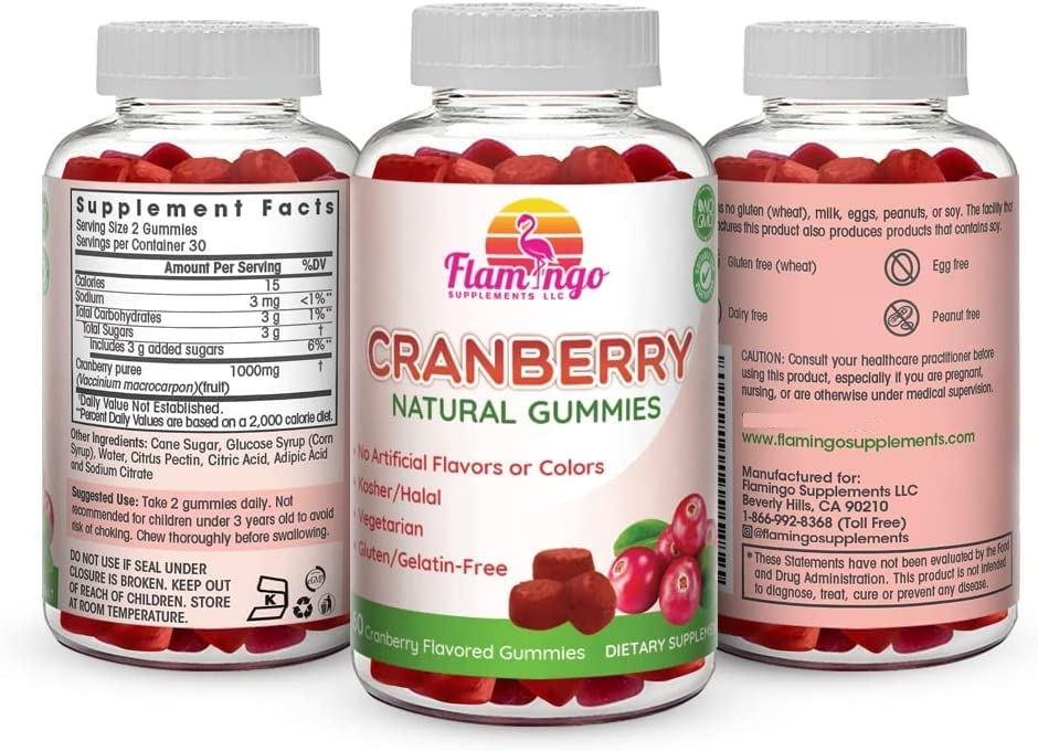 1000 mg cranberry gummies for immune support