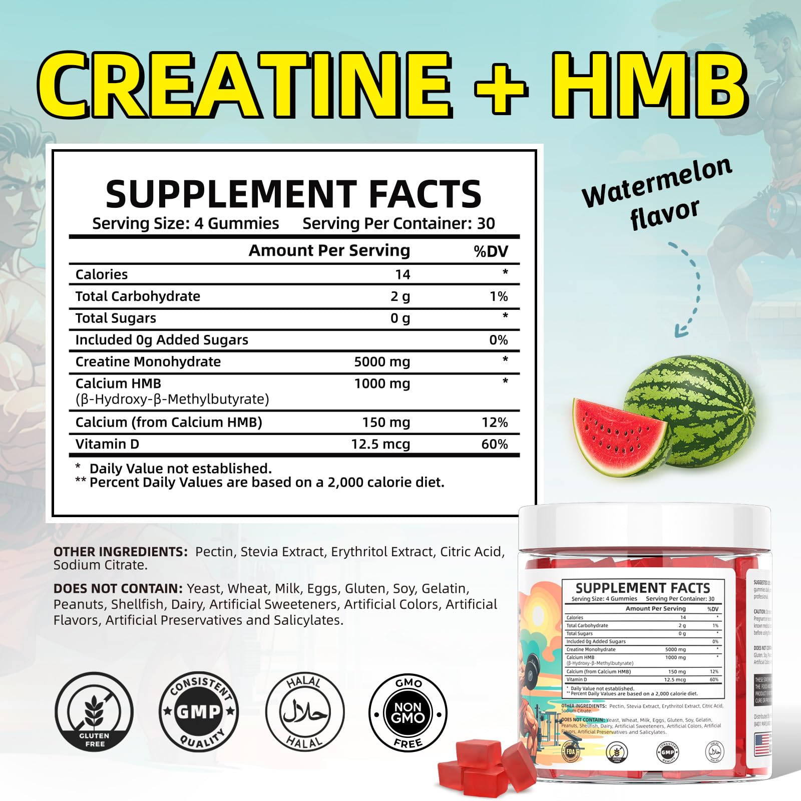 1000 mg creatine gummies for athletes