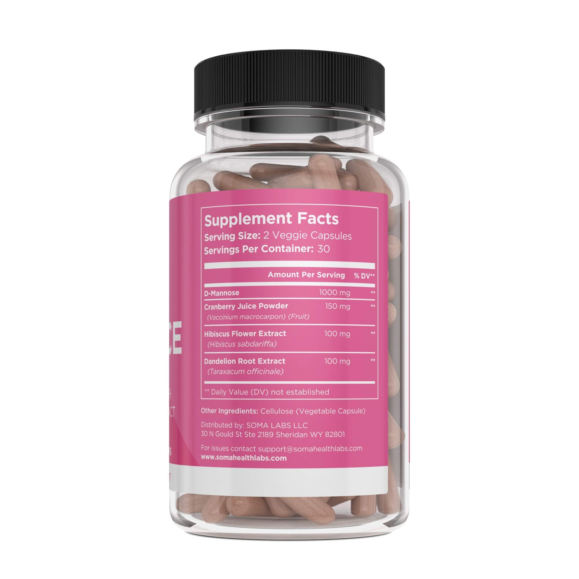 1000 mg D-Mannose for effective bladder support
