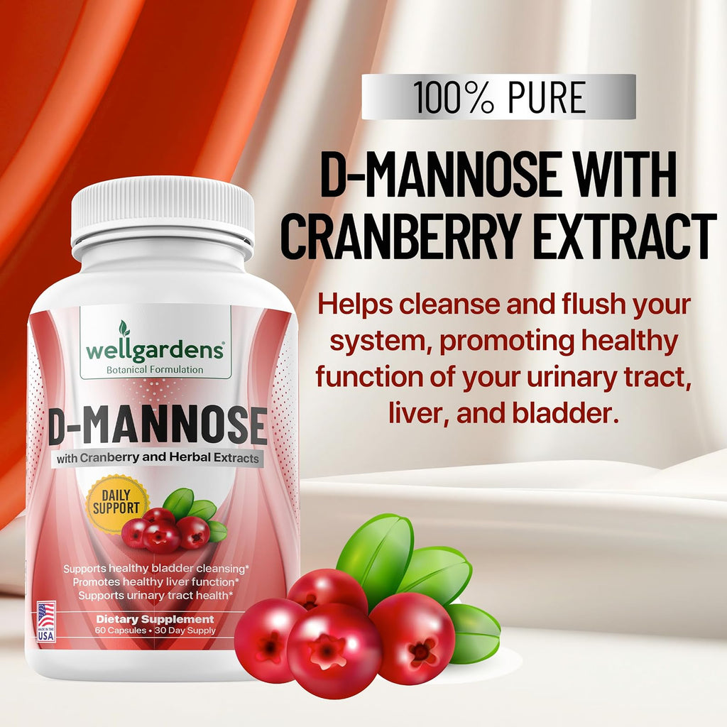 1000 mg D-Mannose with cranberry extract