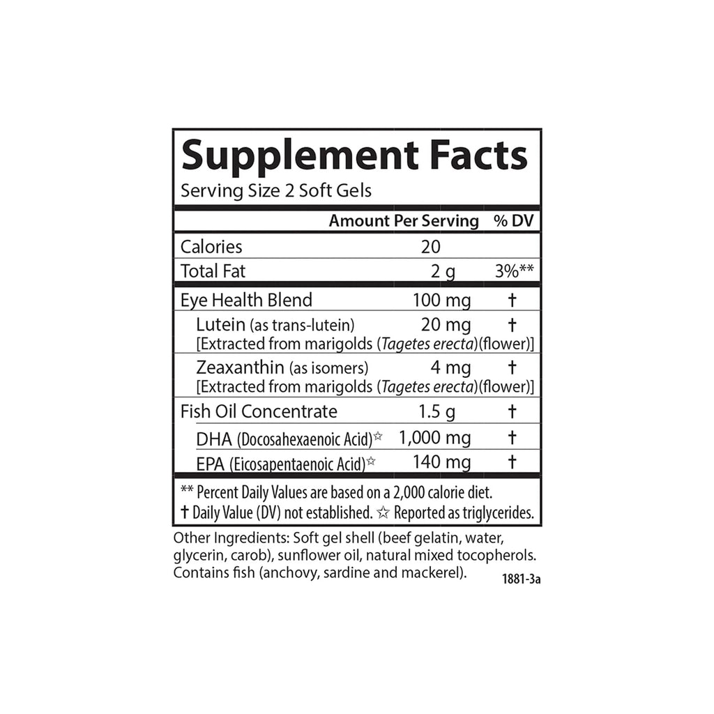 1000 mg DHA softgels for vision health