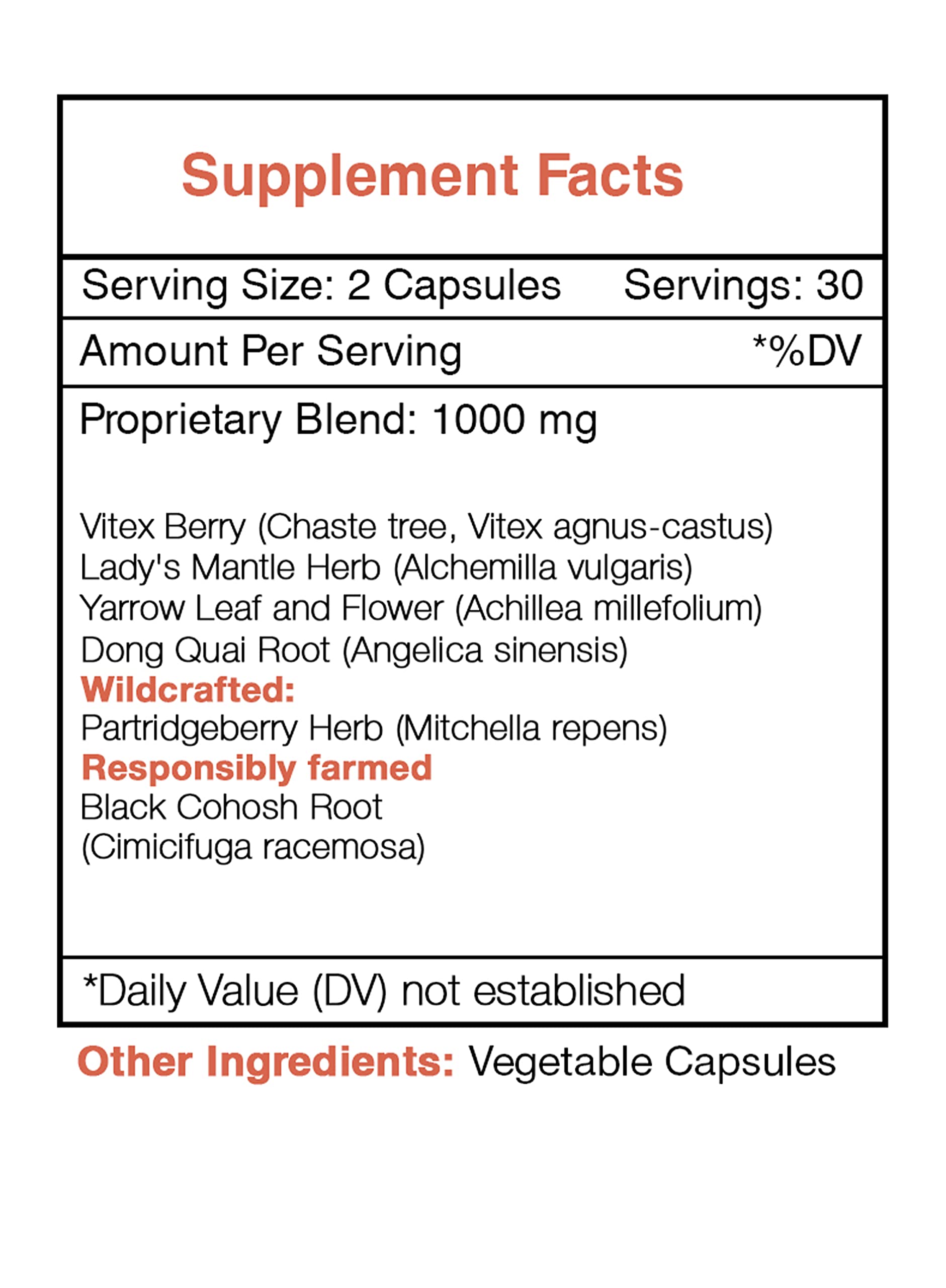 1000 mg dong quai formula