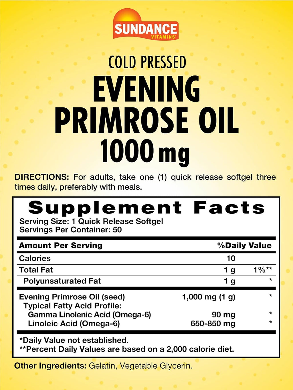 1000 mg Evening Primrose softgels