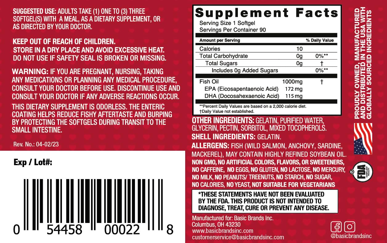 1000 mg fish oil softgels for health