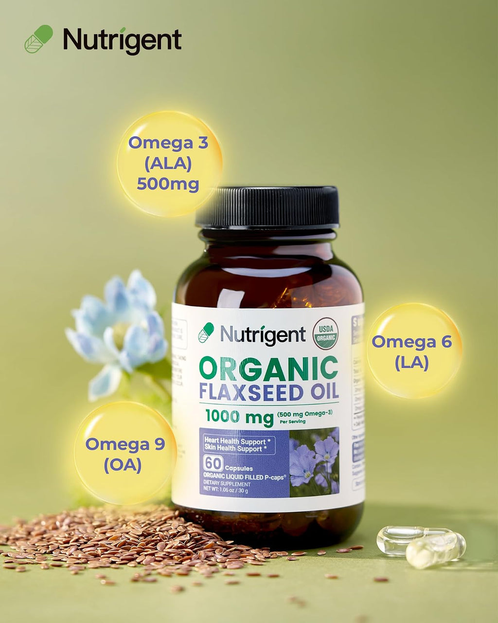 1000 mg flaxseed oil supplement
