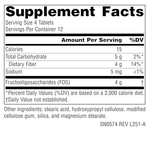 1000 mg FOS for digestive health