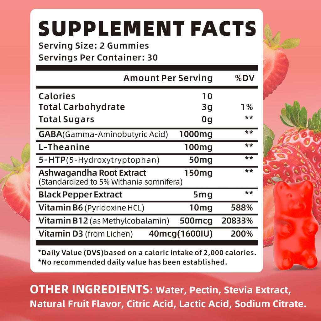 1000 mg GABA gummy multivitamin