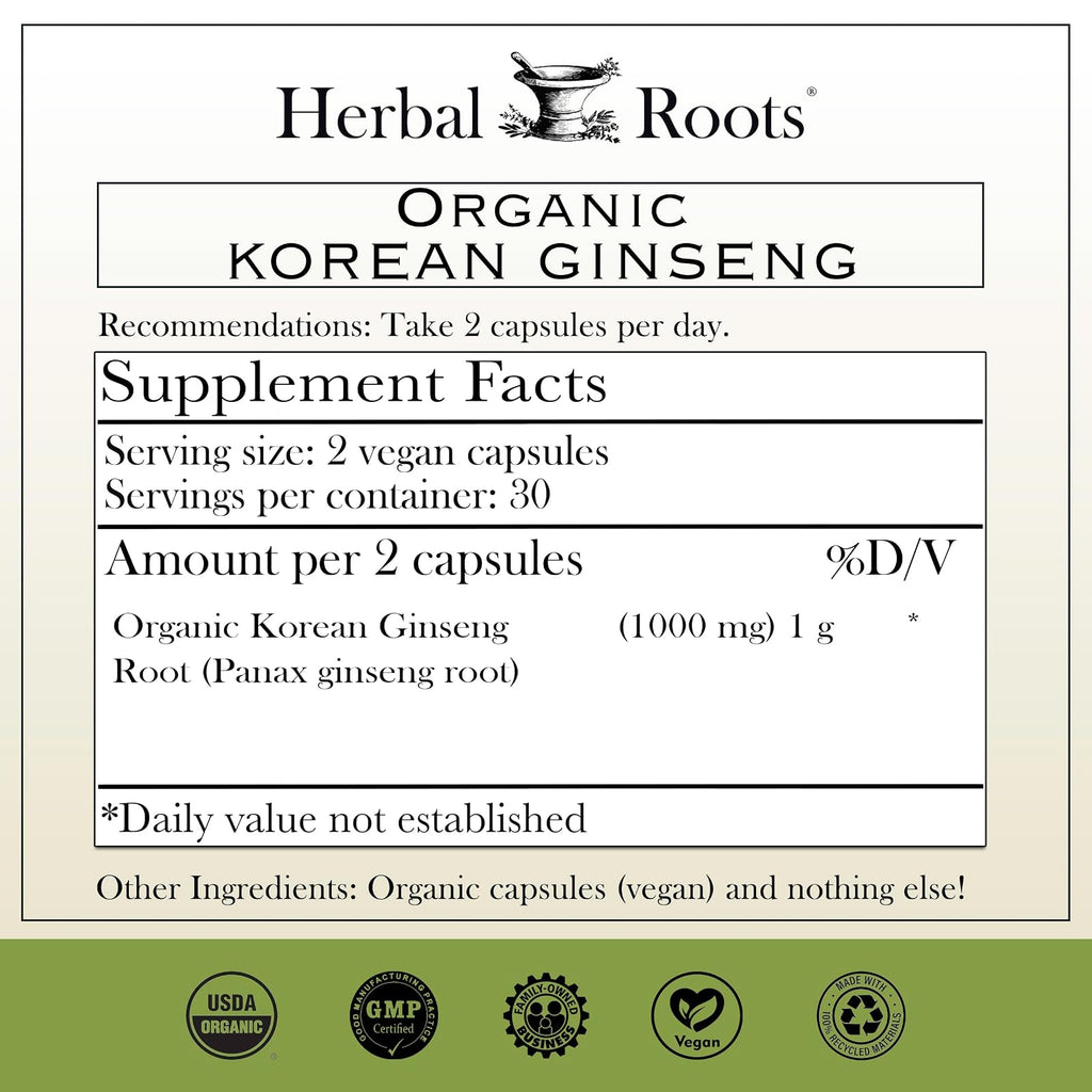 1000 mg ginseng health supplement
