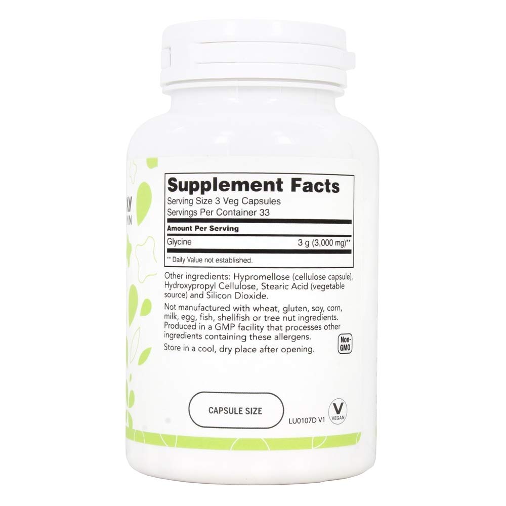1000 mg glycine capsules for relaxation