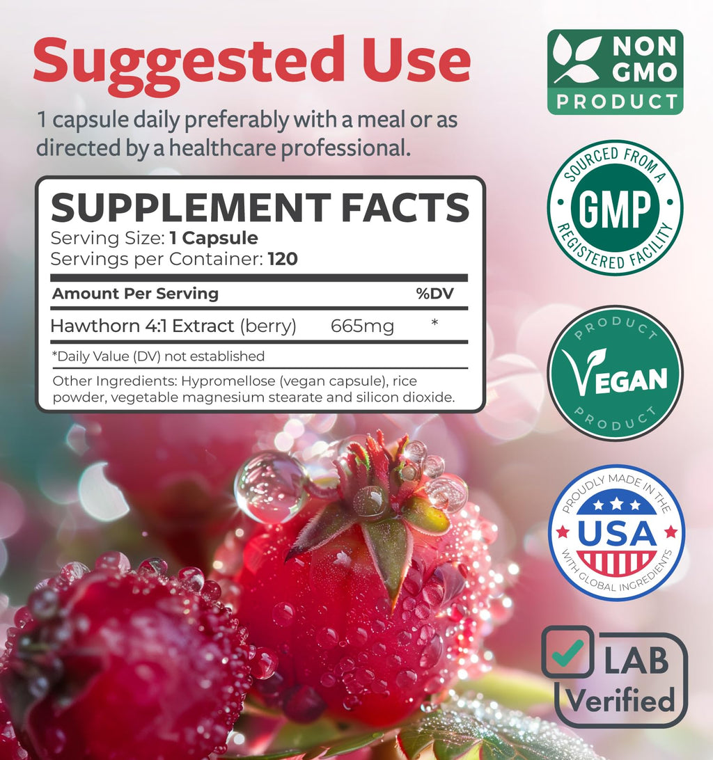 1000 mg hawthorn berry supplement