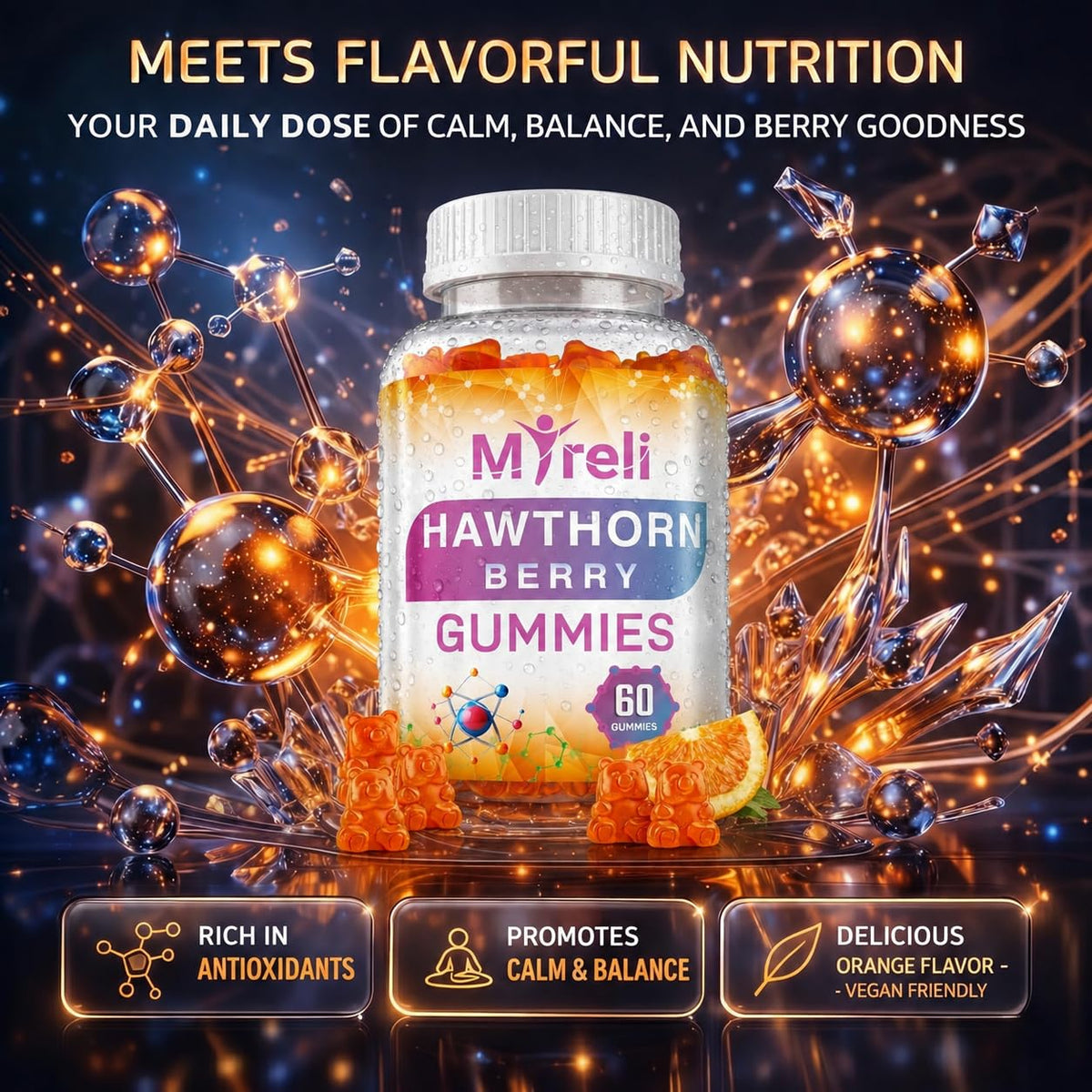 1000 mg hawthorn chewables for heart health
