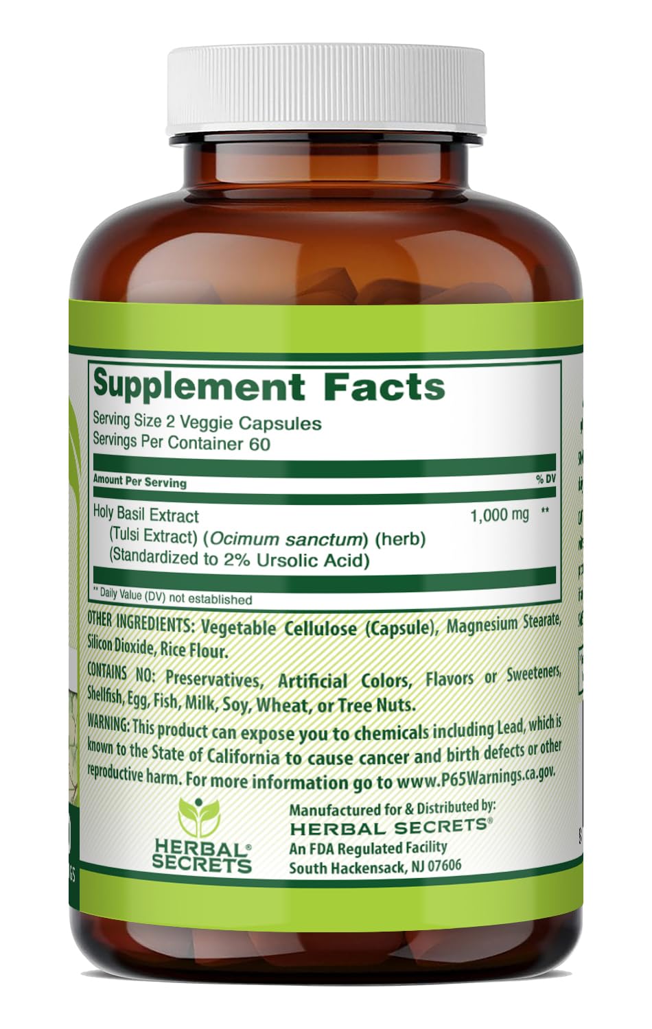 1000 mg Holy Basil supplement