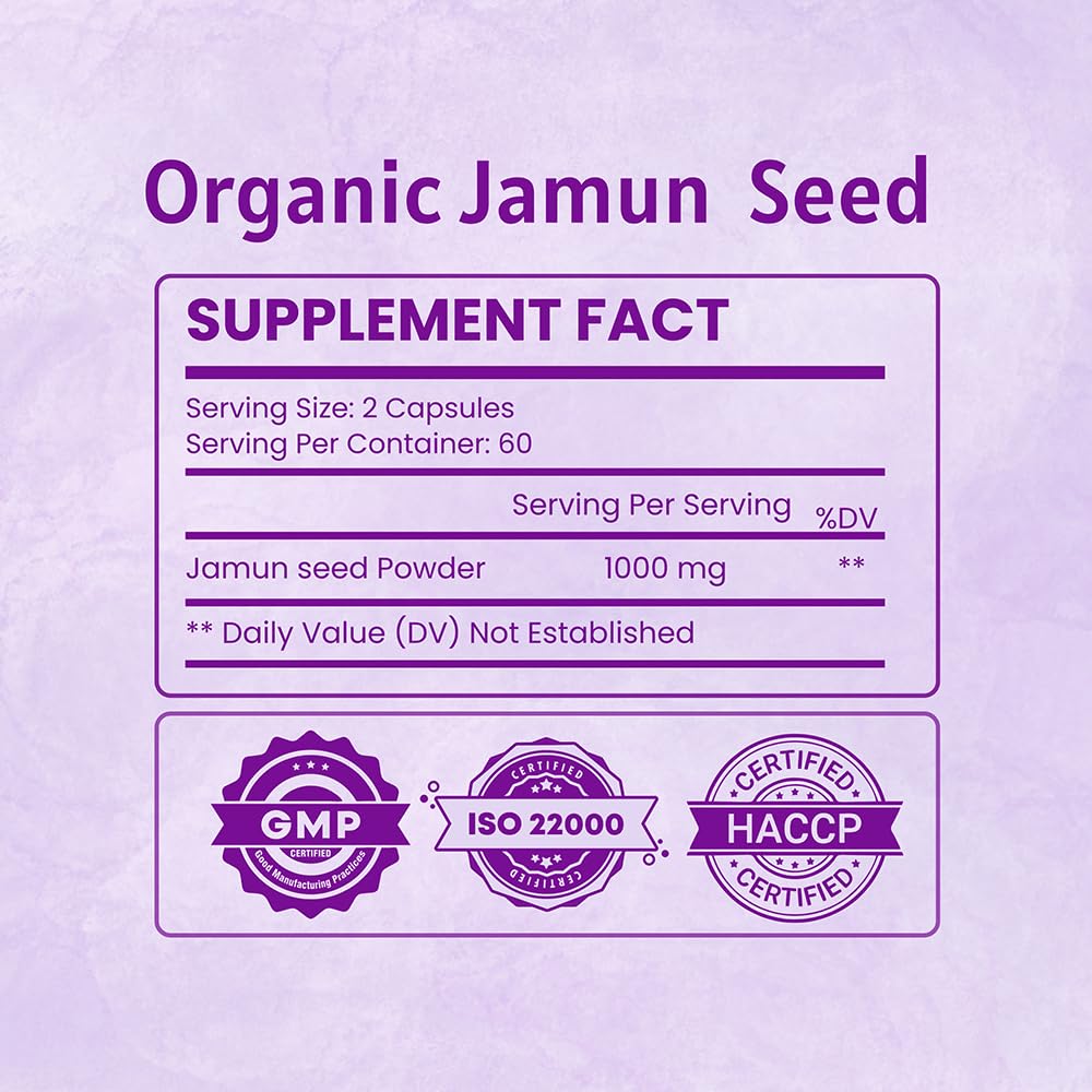 1000 mg jamun seed capsules dosage