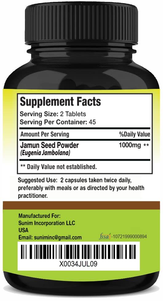 1000 mg Jamun Seed multivitamins