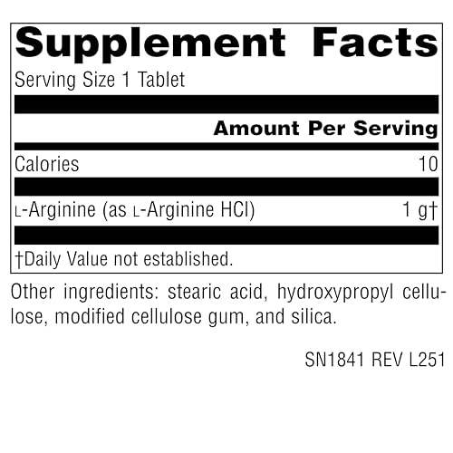 1000 mg L-Arginine tablets for wellness
