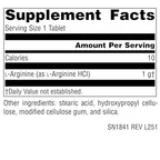 1000 mg L-Arginine tablets for wellness