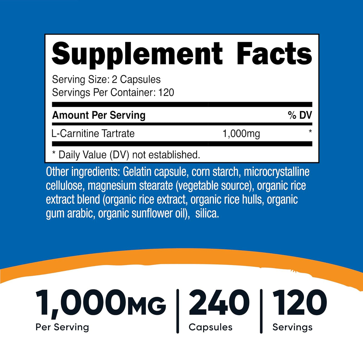 1000 mg L-Carnitine for energy