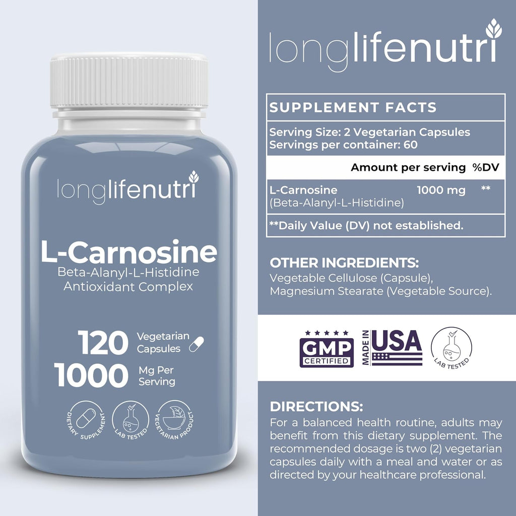 1000 mg L-Carnosine multivitamin for energy