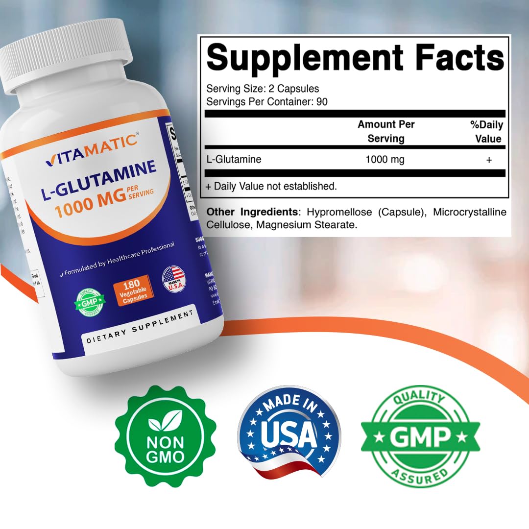 1000 mg L-Glutamine for muscle recovery