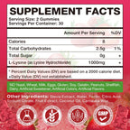 1000 mg l-lysine gummy supplements