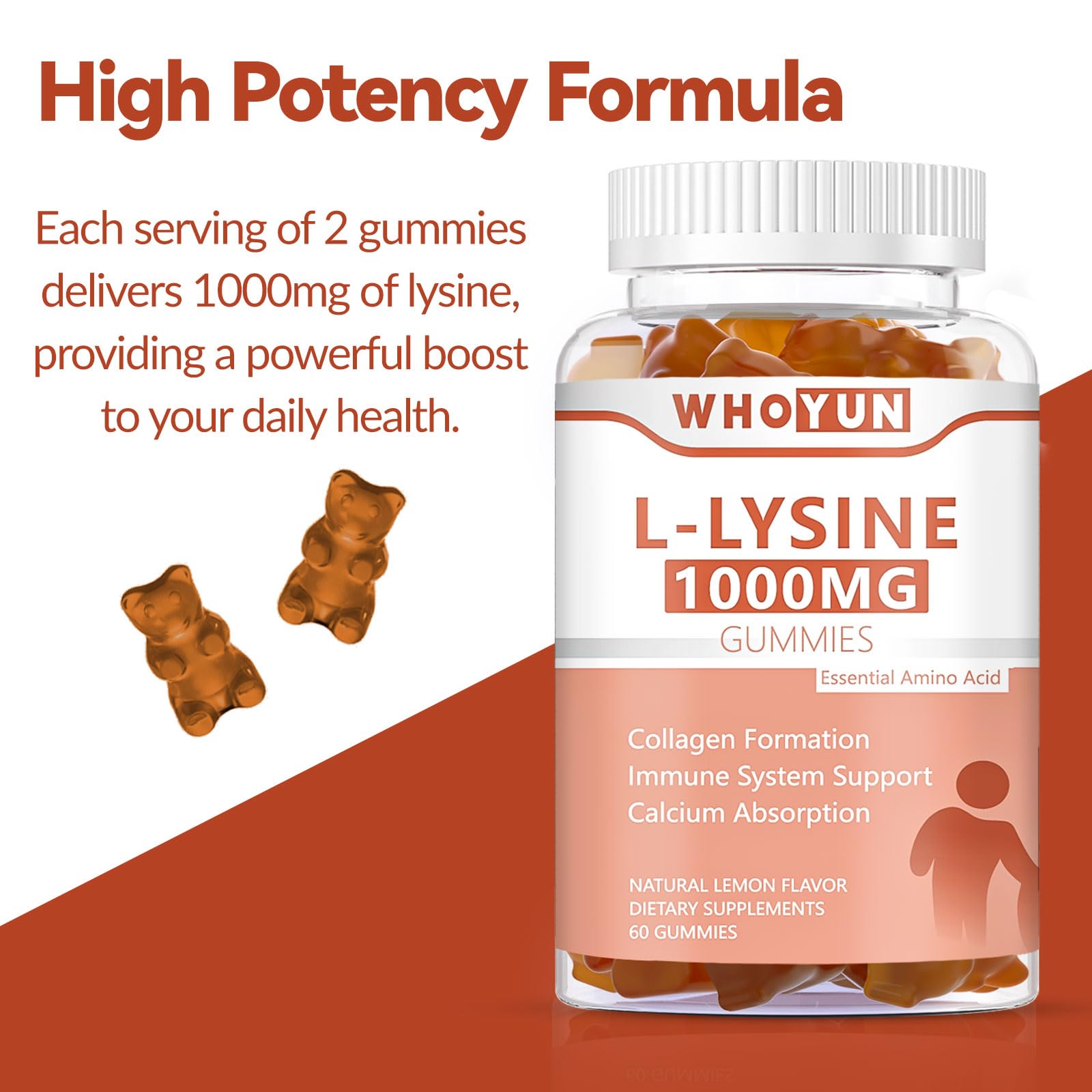 1000 mg l-lysine gummy vitamins