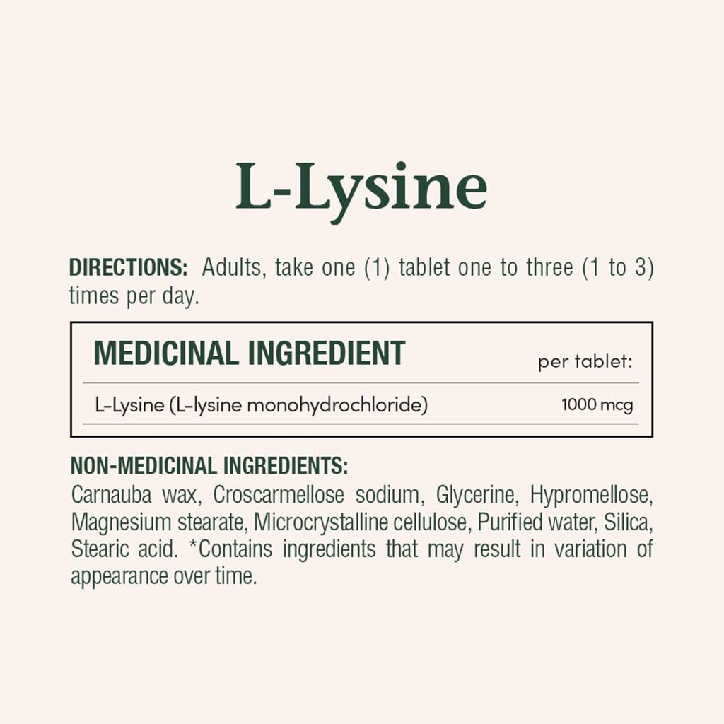 1000 mg L-Lysine supplement