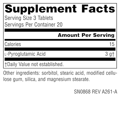 1000 mg L-Pyroglutamic Acid supplement