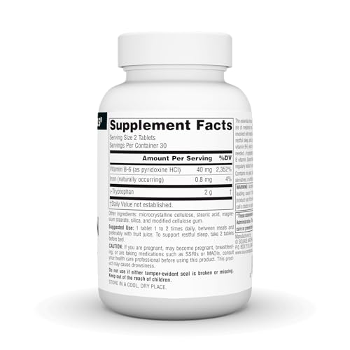 1000 mg L-Tryptophan for relaxation