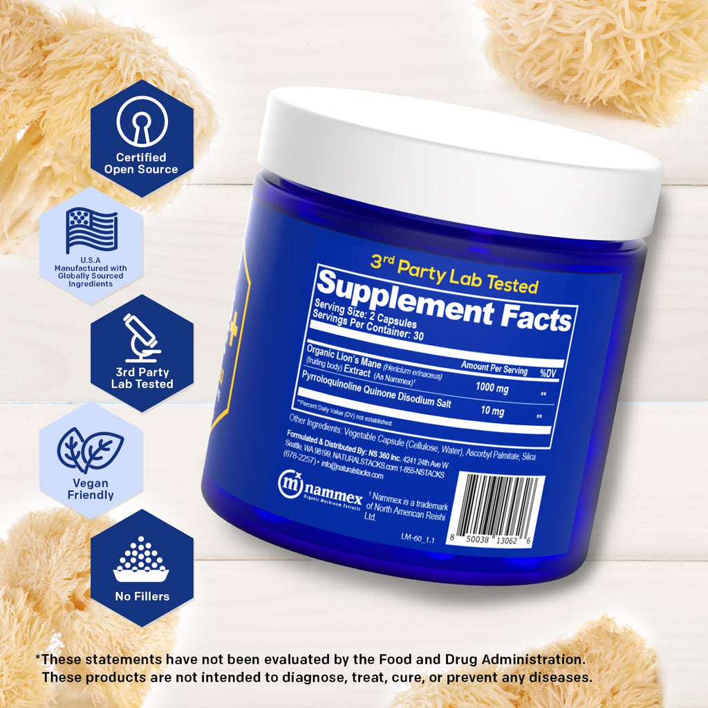 1000 mg lion's mane capsules for focus
