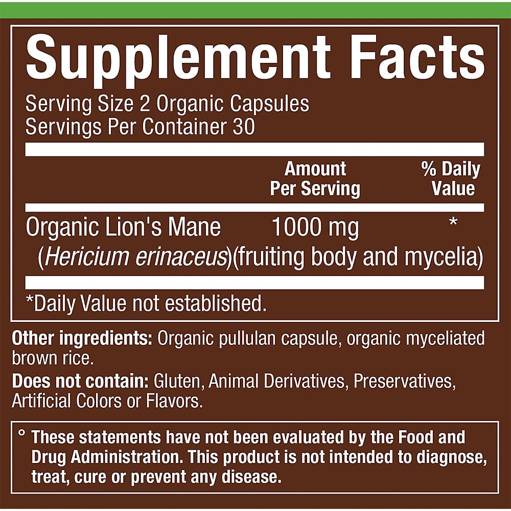 1000 mg LionaTMs Mane health benefits