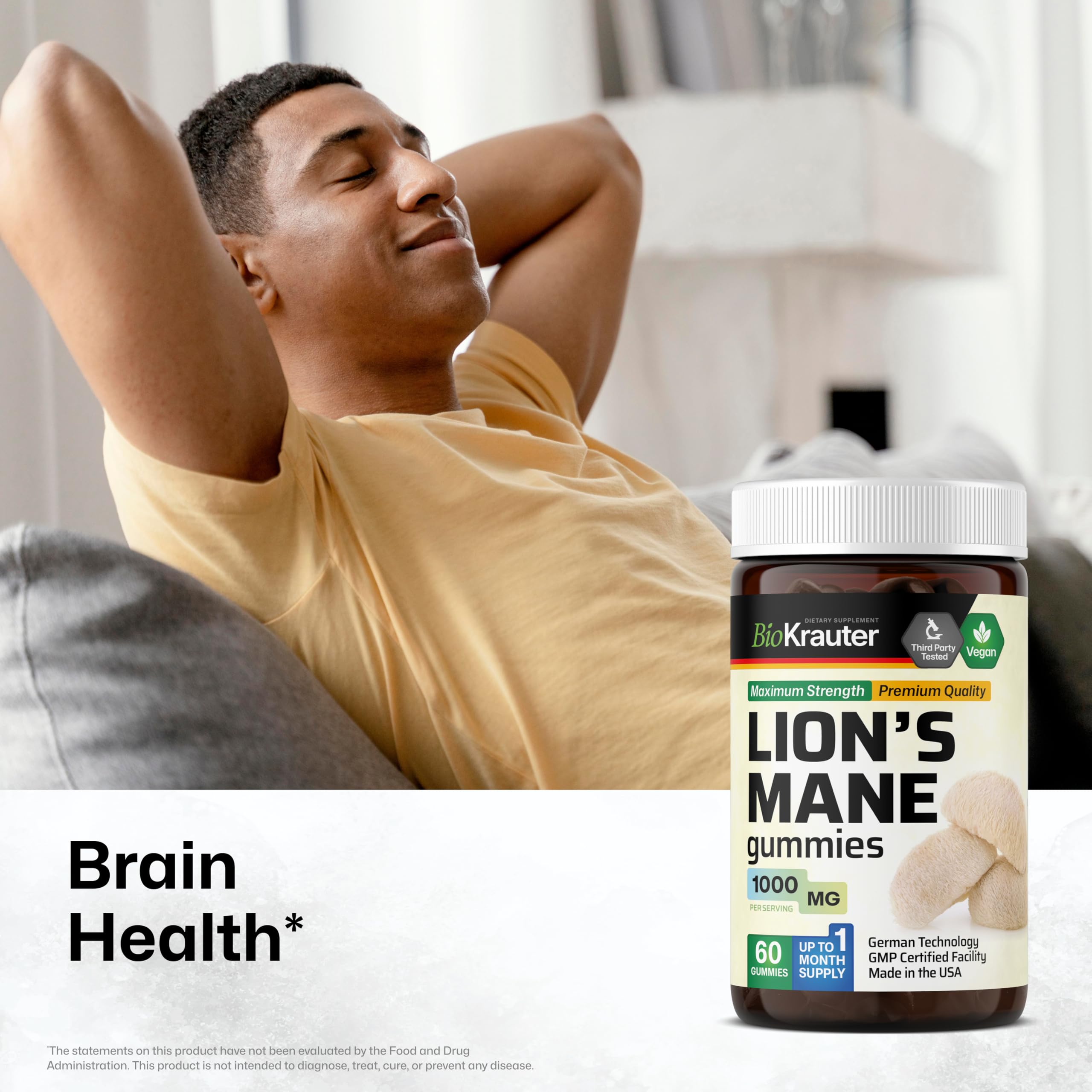 1000 mg Lions Mane supplement