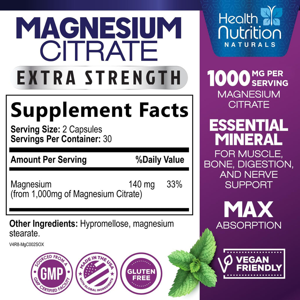 1000 mg Magnesium Citrate capsules