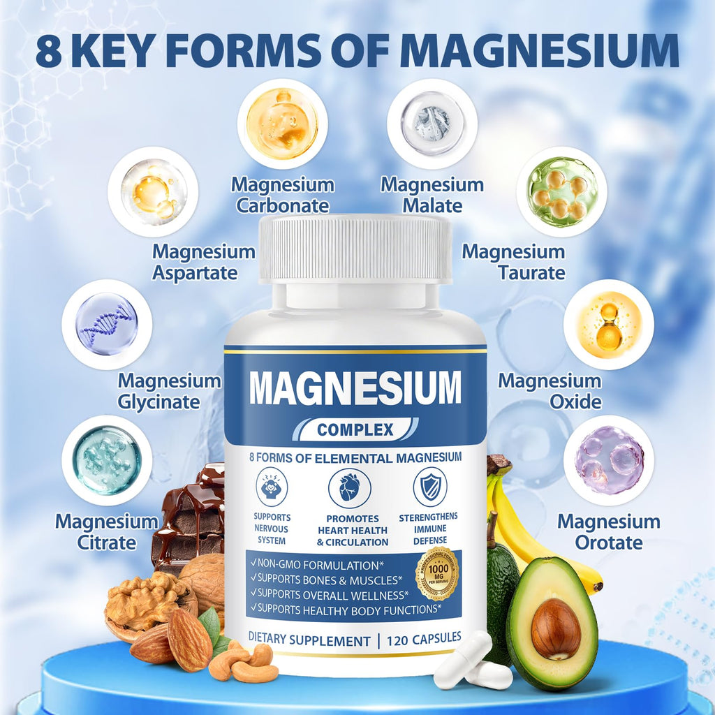 1000 mg Magnesium for muscle health