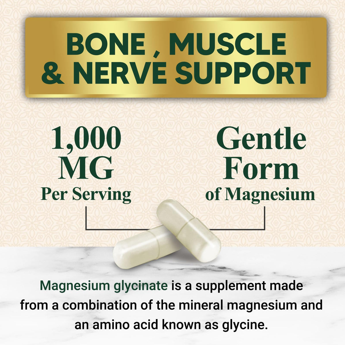 1000 mg magnesium for muscle support