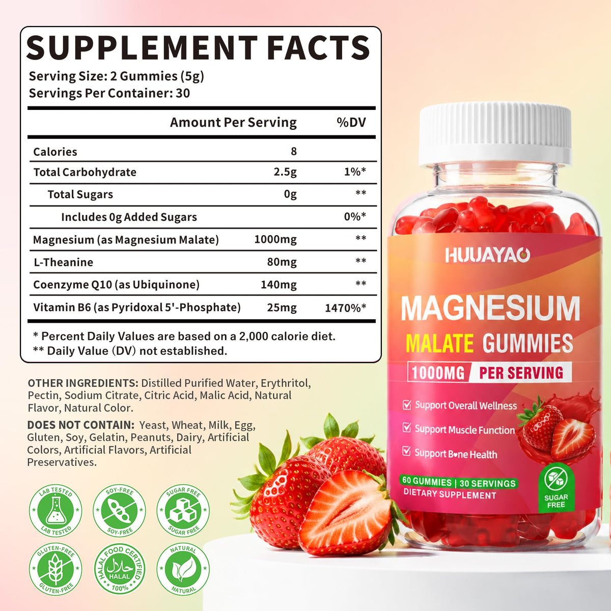 1000 mg magnesium malate gummies for relaxation