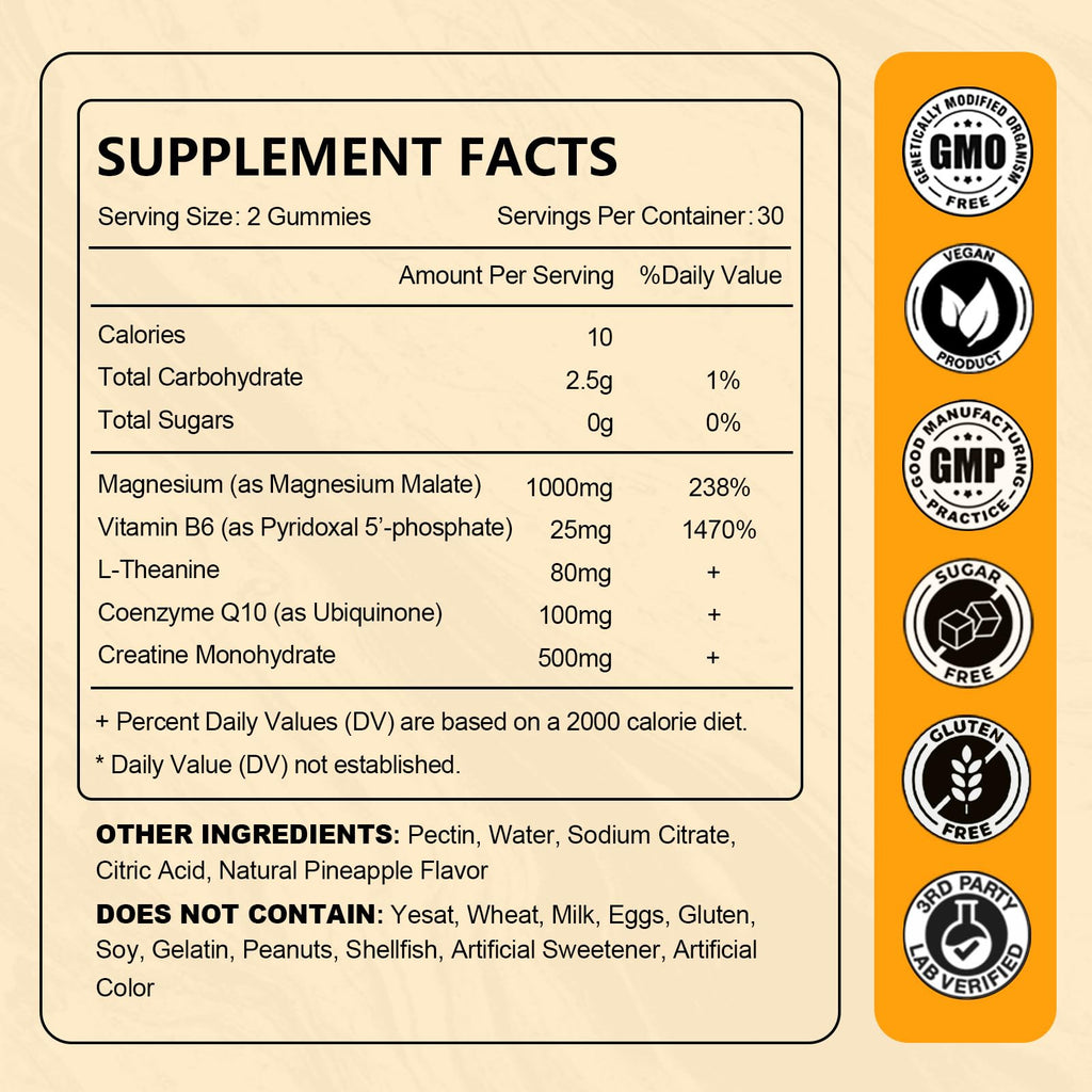 1000 mg magnesium malate supplement