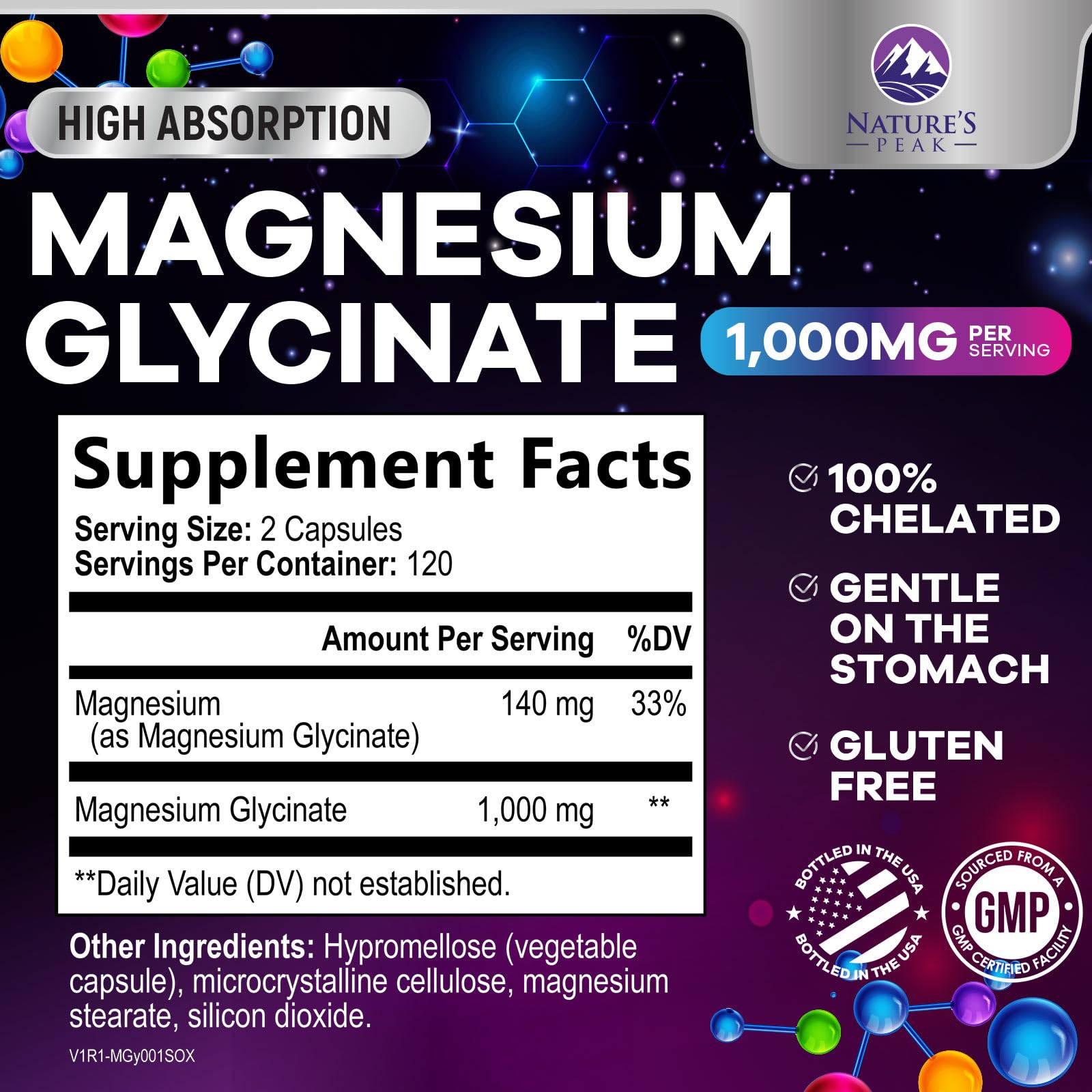 1000 mg magnesium supplement for relaxation