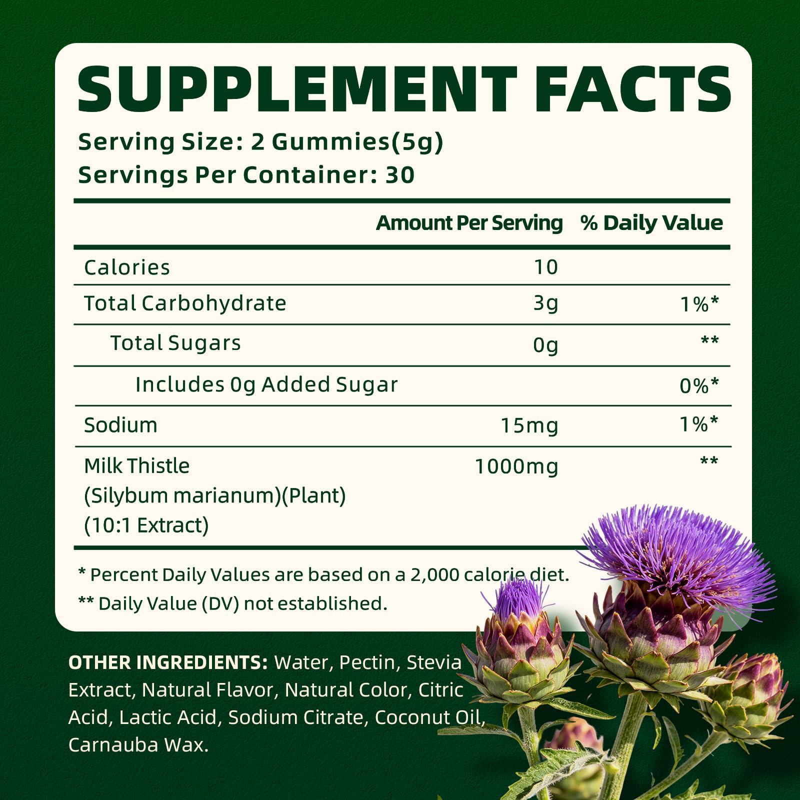 1000 mg Milk Thistle for liver health