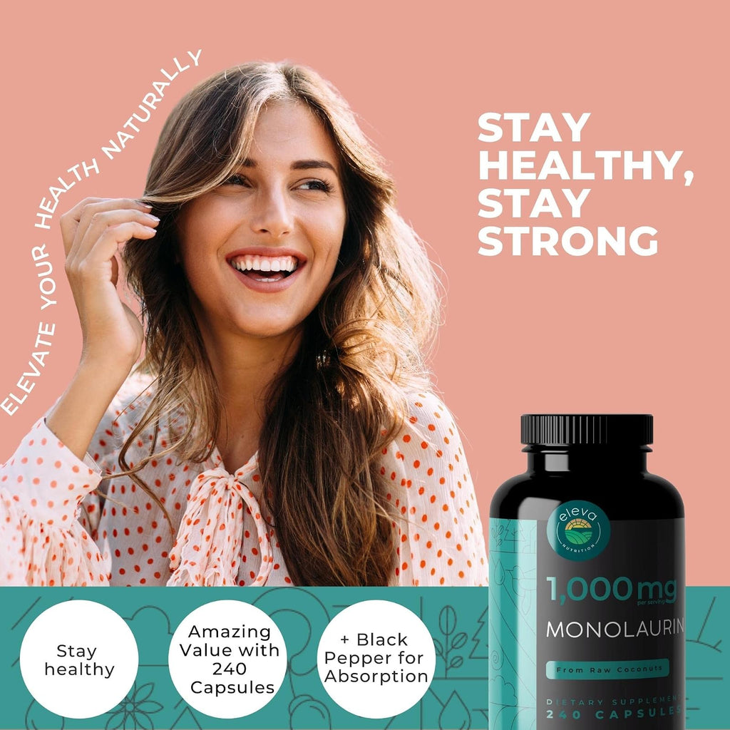 1000 mg Monolaurin capsules for adults