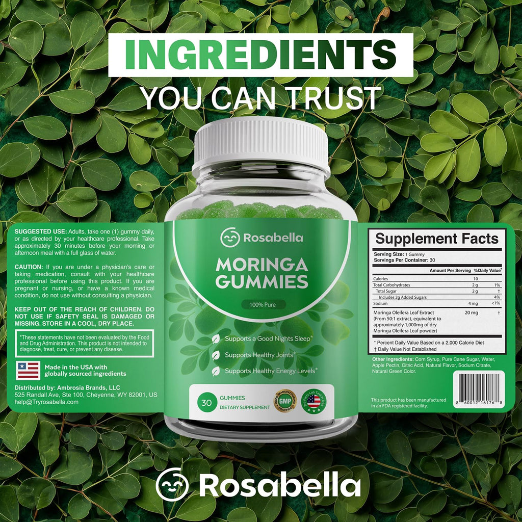 1000 mg Moringa gummies for vitality