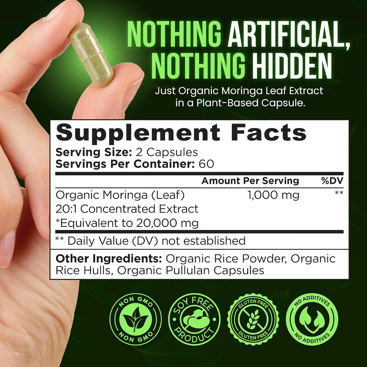 1000 mg Moringa Oleifera benefits