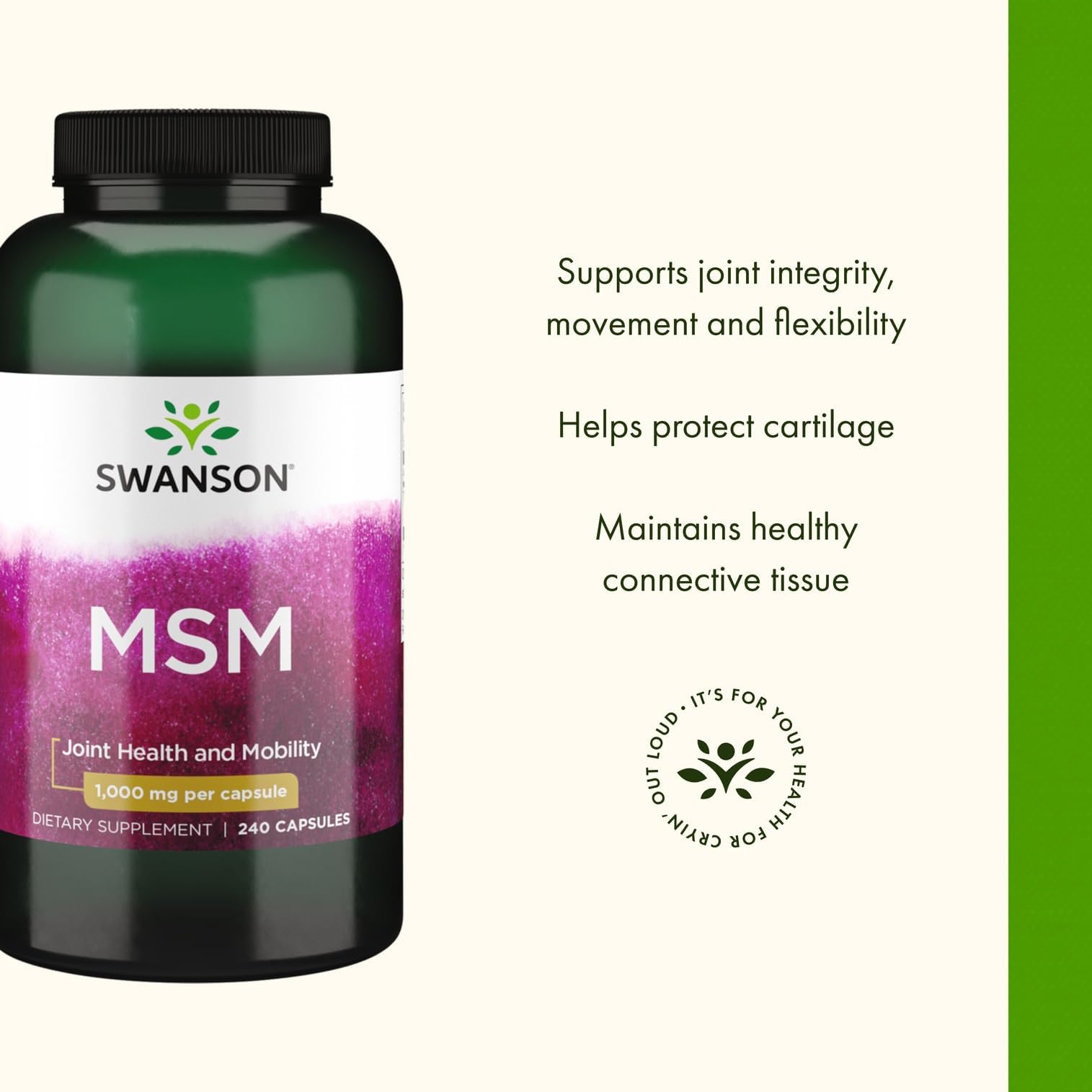 1000 mg MSM for daily wellness