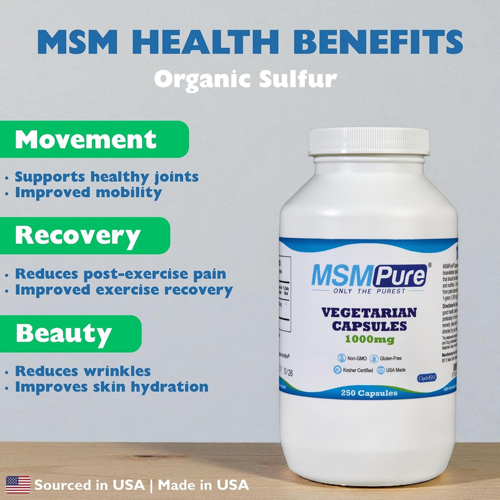 1000 mg MSM for joint support
